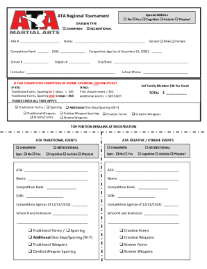 Fillable Online ATA Tournaments - Intro to tournaments and divisions ...