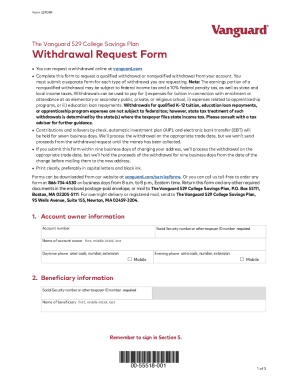 Fillable Online VG529 Withdrawal Request Form Fax Email Print - pdfFiller