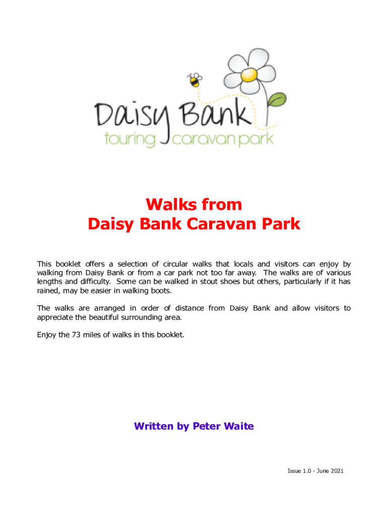 Fillable Online Daisy Bank Walks. Walks from Daisy Bank Touring Park ...