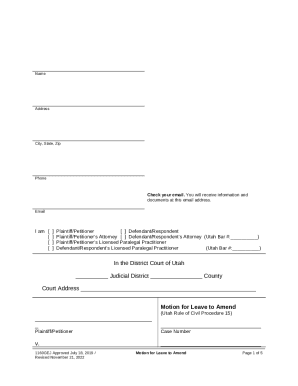 Motion for Leave to Amend. Motion for Leave to Amend Doc Template ...