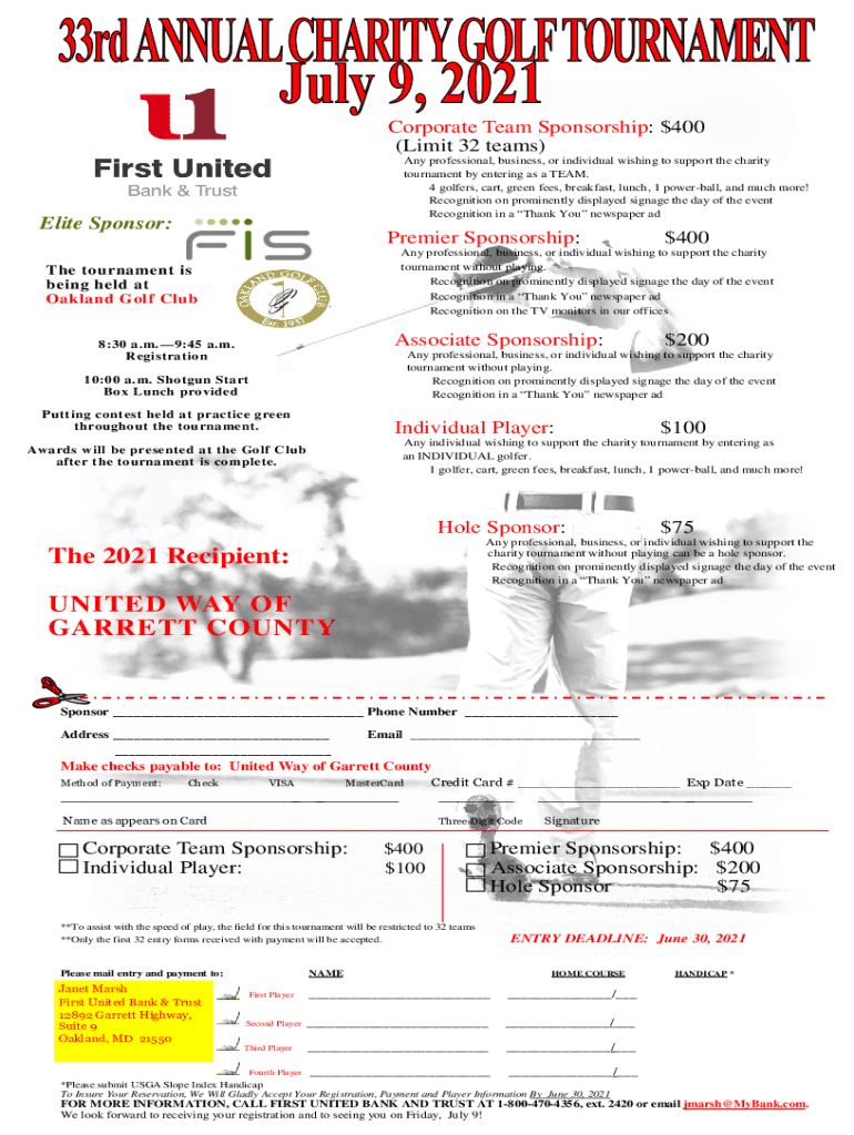 Fillable Online GOLF Sign up sheet 2021.pub Fax Email Print - pdfFiller