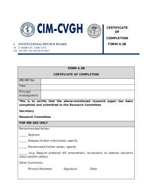 certificate of completion - CIM Doc Template | pdfFiller