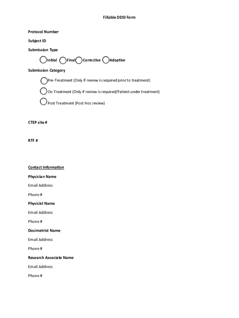 Fillable Online irochouston mdanderson Fillable DDSI Form Protocol ...