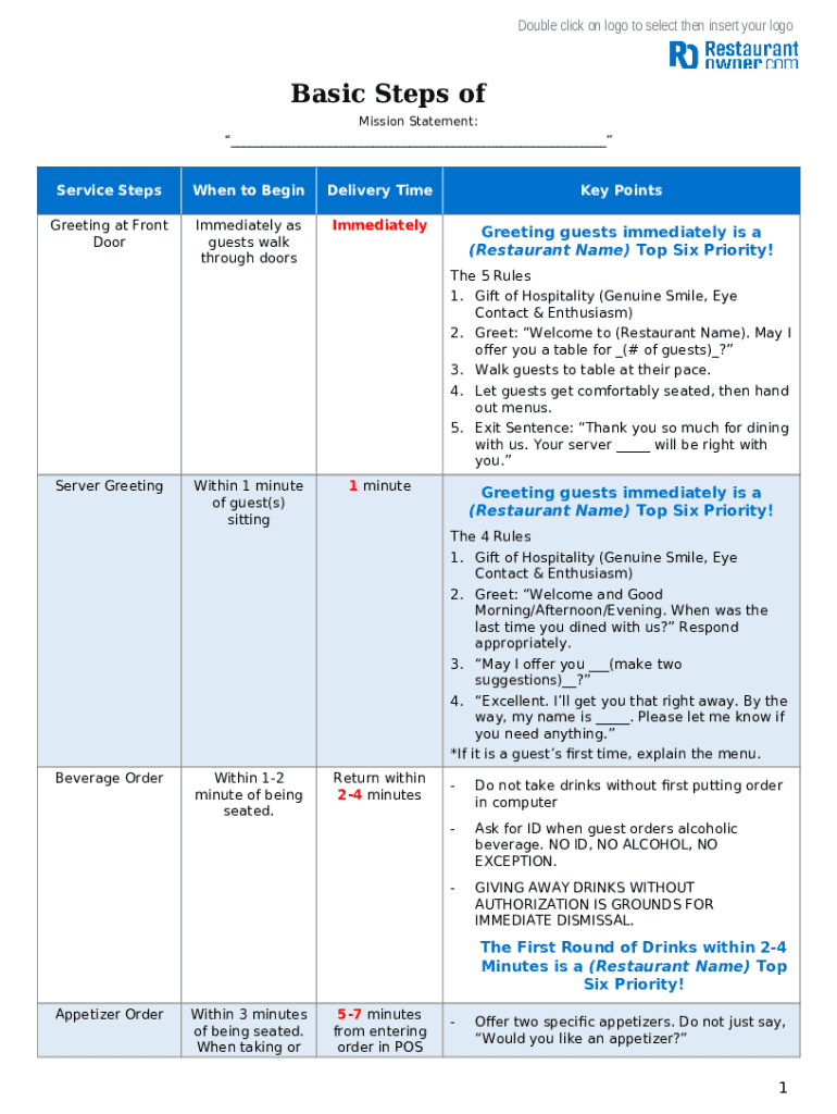 18 Great Mission Statements for Restaurants (With Template) Doc ...