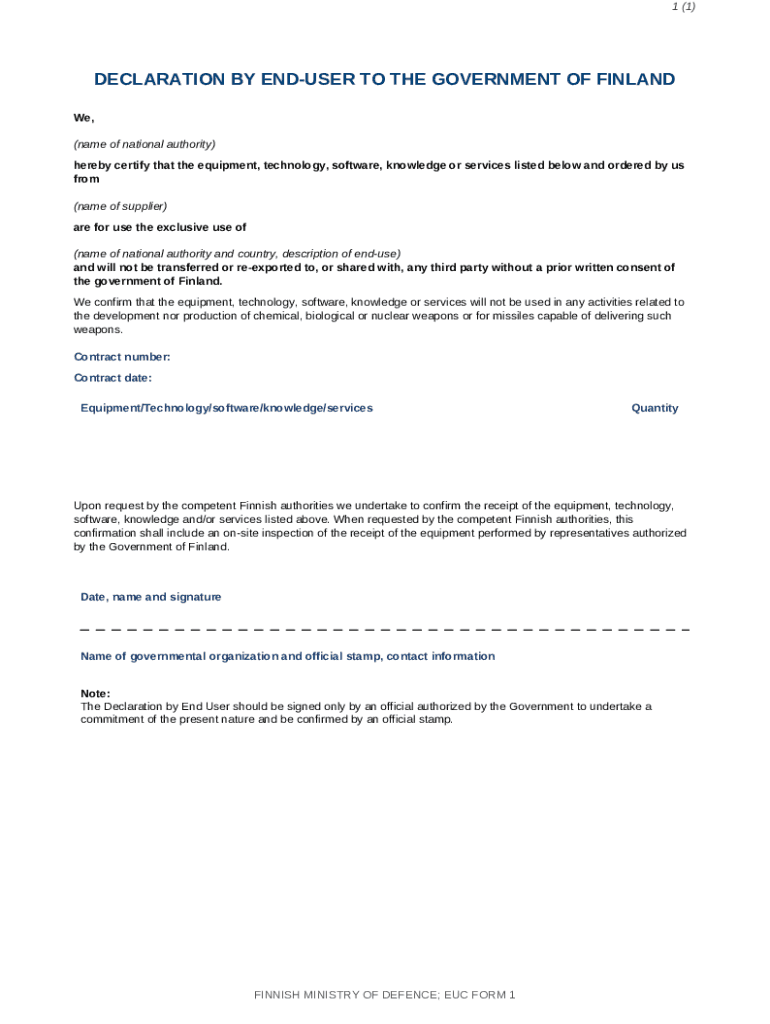EUC 1 Doc Template | pdfFiller