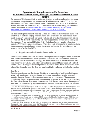 Faculty Appointments and Promotions Guidelines Doc Template | pdfFiller