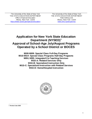 Extended School Year Application June 2020 Doc Template | pdfFiller
