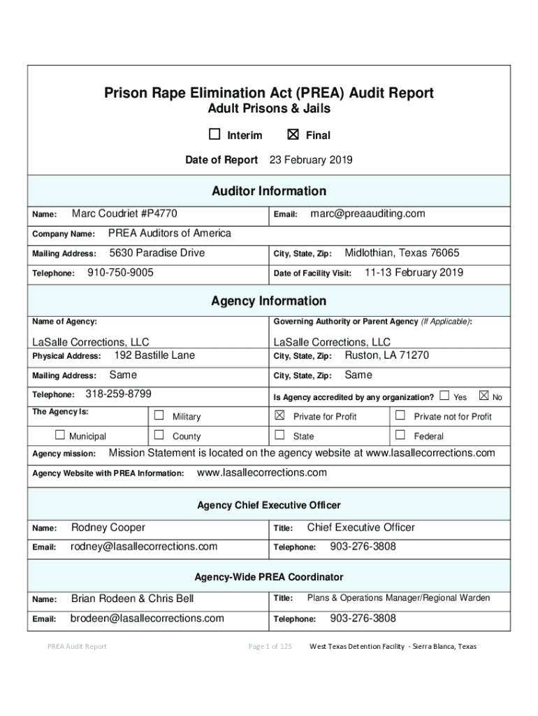 Fillable Online West Texas Detention Facility Fax Email Print - pdfFiller