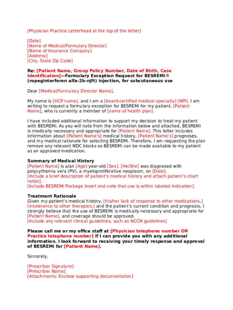 BESREMI Sample ulary Exception Request. This document requests that a ...