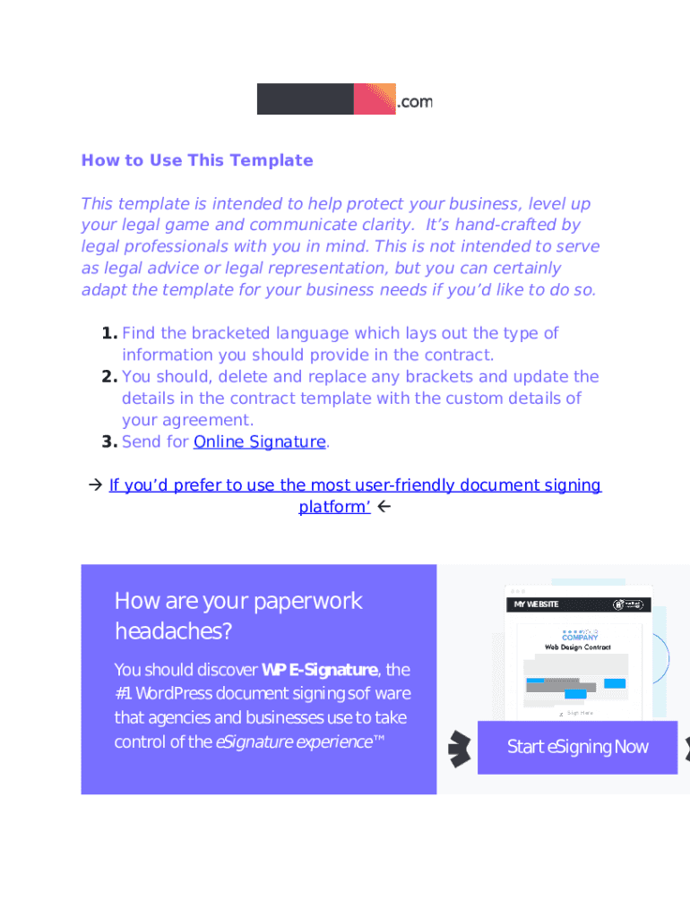 How to Use This Template This template ... Doc Template | pdfFiller