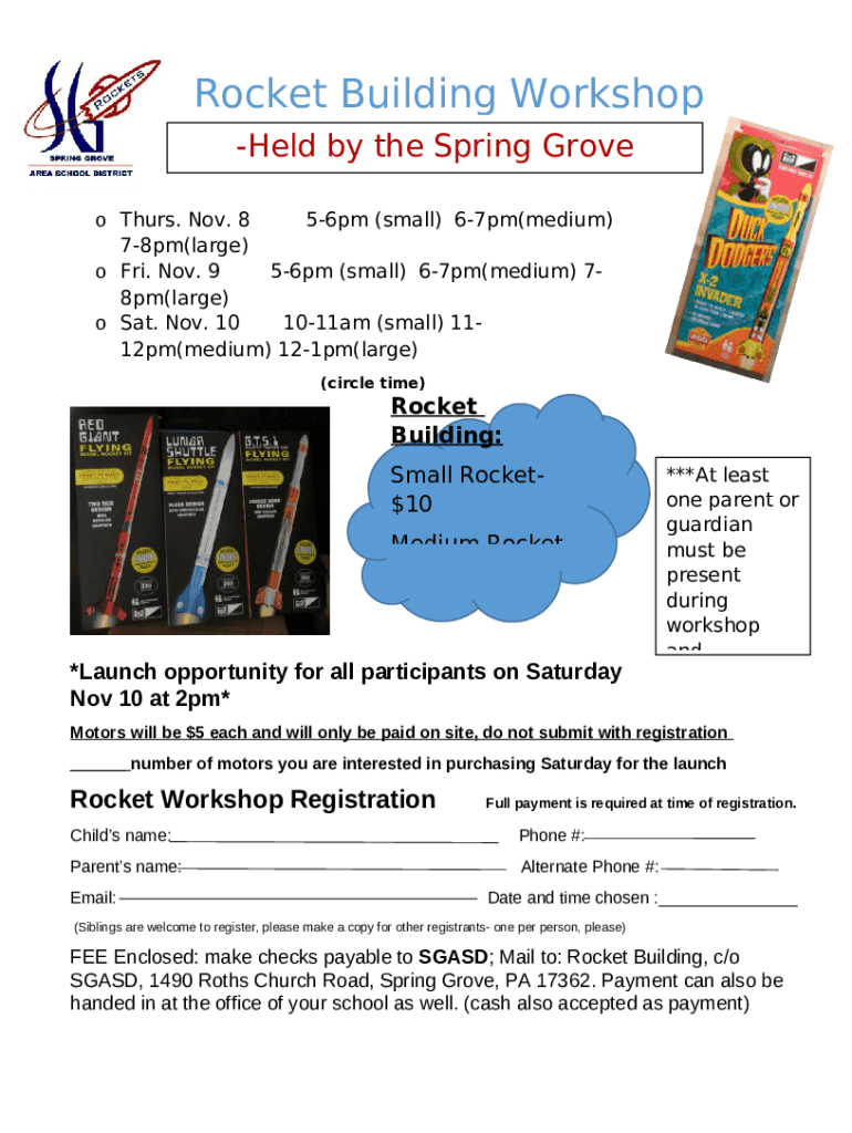 Rocket Building - spring grove high school rocketry Doc Template ...