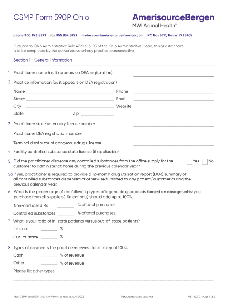 Fillable Online CSMP Form 590P Fax Email Print - pdfFiller