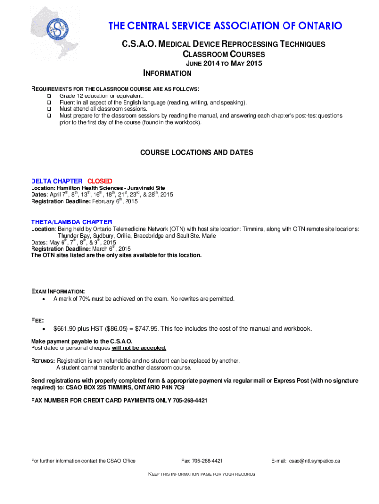 Fillable Online Medical Device Reprocessing Technician Certificate Fax ...