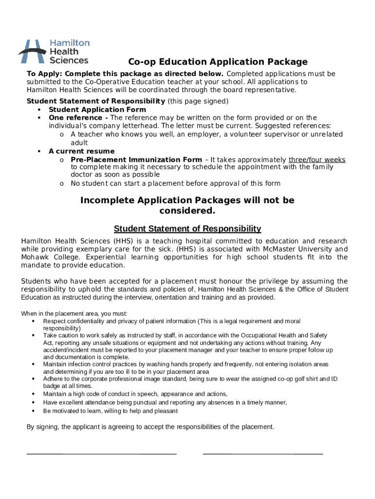 co-op application - NET Doc Template | pdfFiller