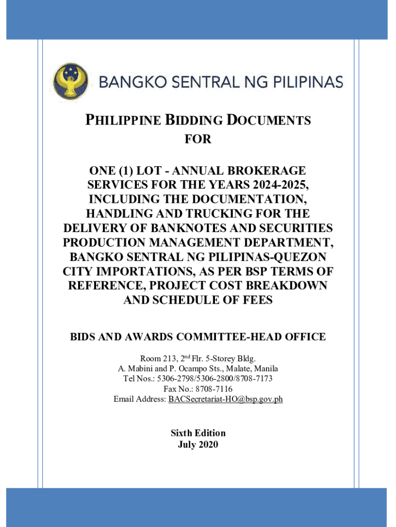 Fillable Online Public Bidding for the Procurement of Security Services ...