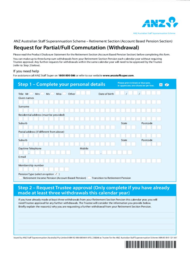 Fillable Online Retirement Section (Account Based Pension Section) Fax Email Print - pdfFiller