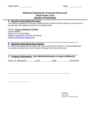 Alabama DHR Seeking Foster Homes for Elderly, Disabled ... Doc Template ...