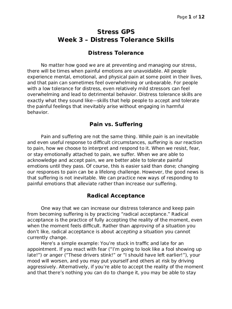 What Are Distress Tolerance Skills? The Ultimate DBT Toolkit Doc ...