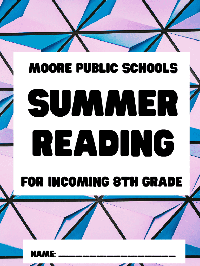 Fillable Online English Language Arts / Grade 8 Summer Reading List Fax ...