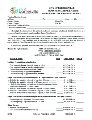Fillable Online Vending Machine Owner: Fax Email Print - pdfFiller