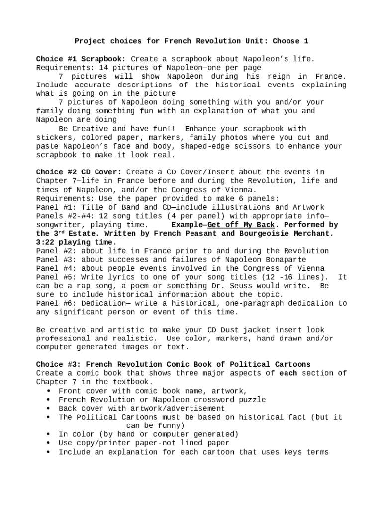 Q- make a scrapbook on French revolution with important ... Doc ...