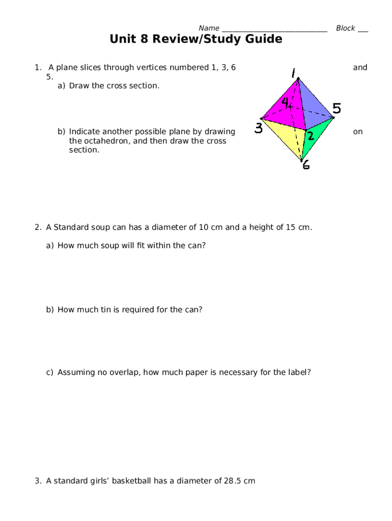Vector Equation of Planes Nelson Unit 8 Review MCV4U Q15 Doc Template ...
