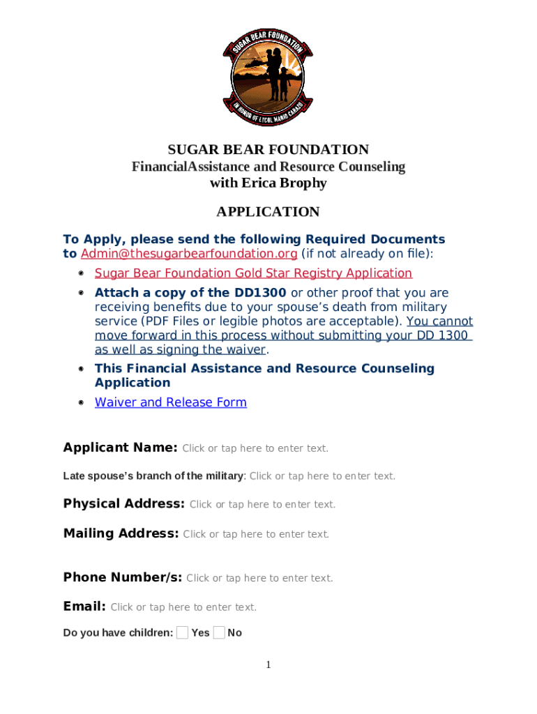 Programs by Sugar Bear Foundation serving Litchfield, CT Doc Template | pdfFiller