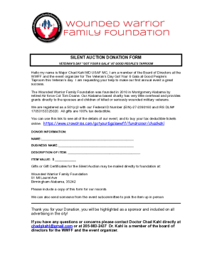 Fillable Online wounded warrior form donation form 3 Fax Email Print ...
