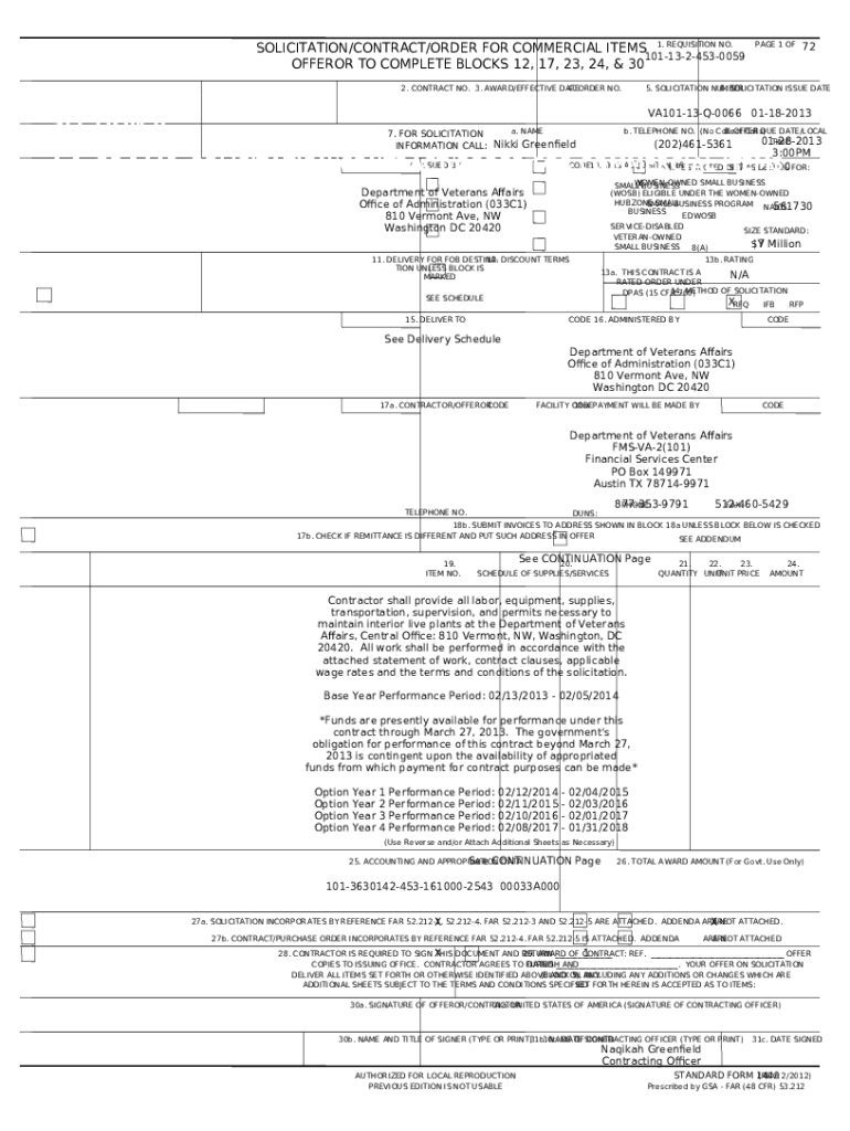 Department of Veterans Affairs Central Office (VACO) Live ... Doc ...