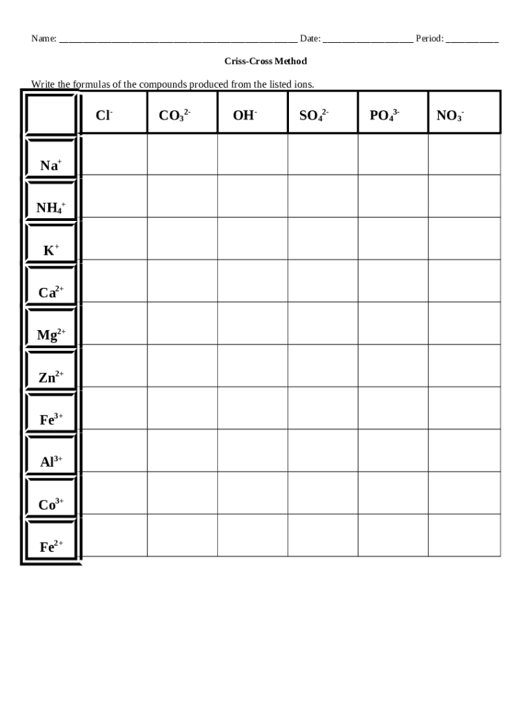 writing ulas criss-cross method worksheet - Name Doc Template | pdfFiller