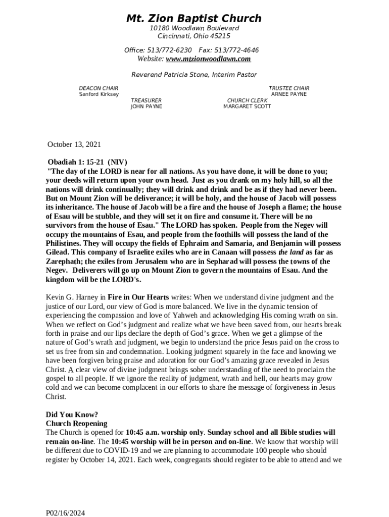 Obadiah 15 NIV - The day of the LORD is near for all Doc Template ...