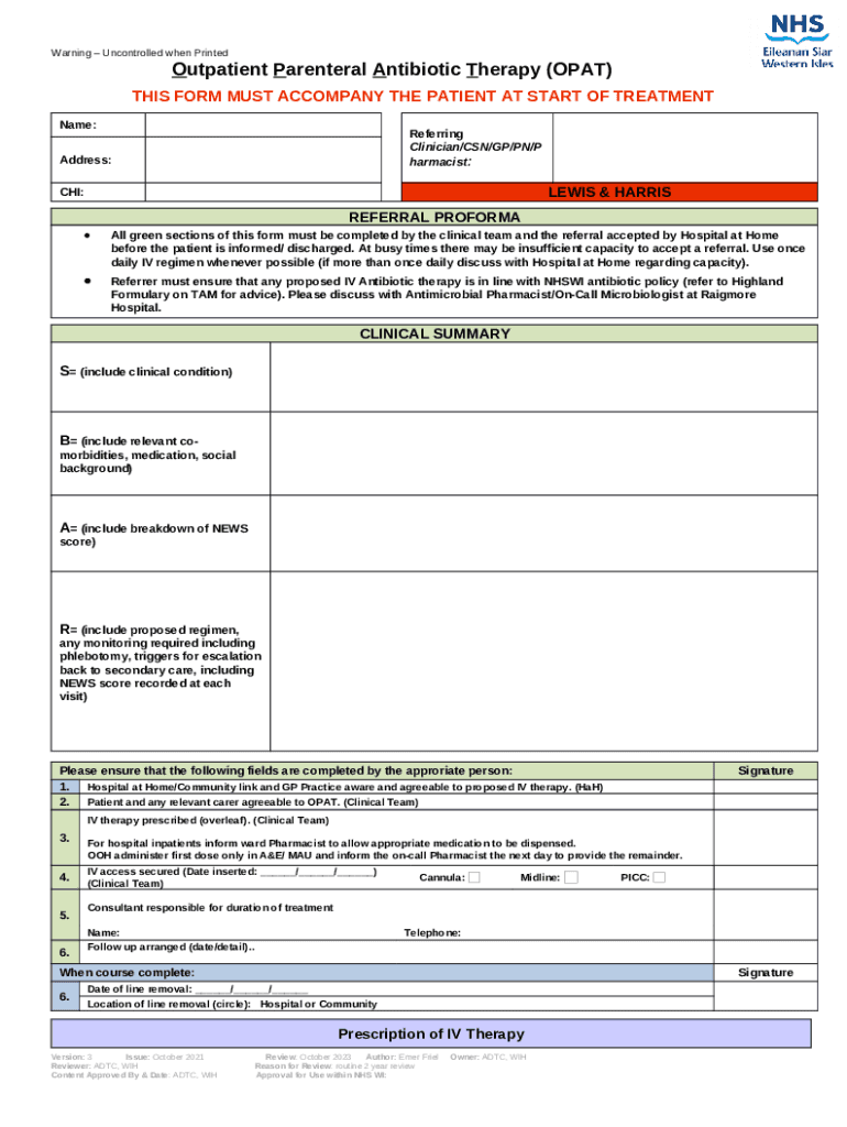 Outpatient parenteral antibiotic therapy: principles and ... Doc ...