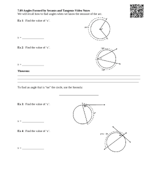 Lesson Explainer: Angles of Intersecting Lines in a Circle Doc Template ...
