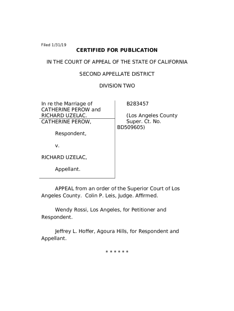 IN RE: the MARRIAGE OF Catherine PEROW AND Richard ... Doc Template ...