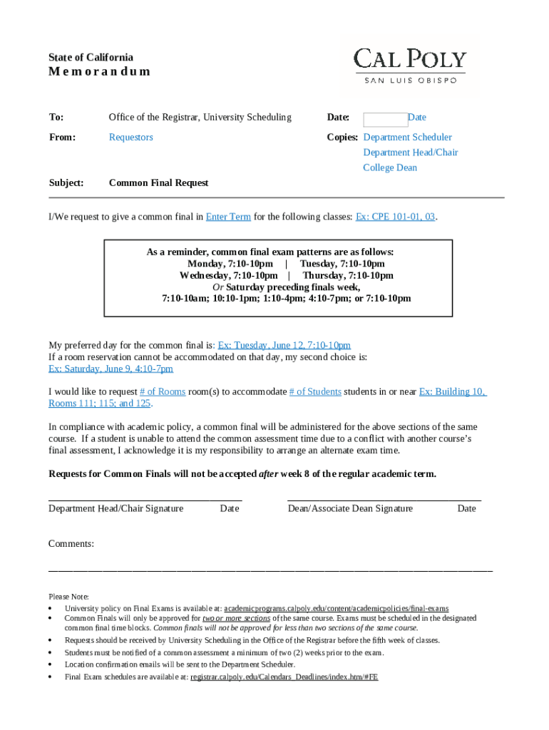 Office of the Registrar - Cal Poly, San Luis Obispo: Welcome ... Doc ...