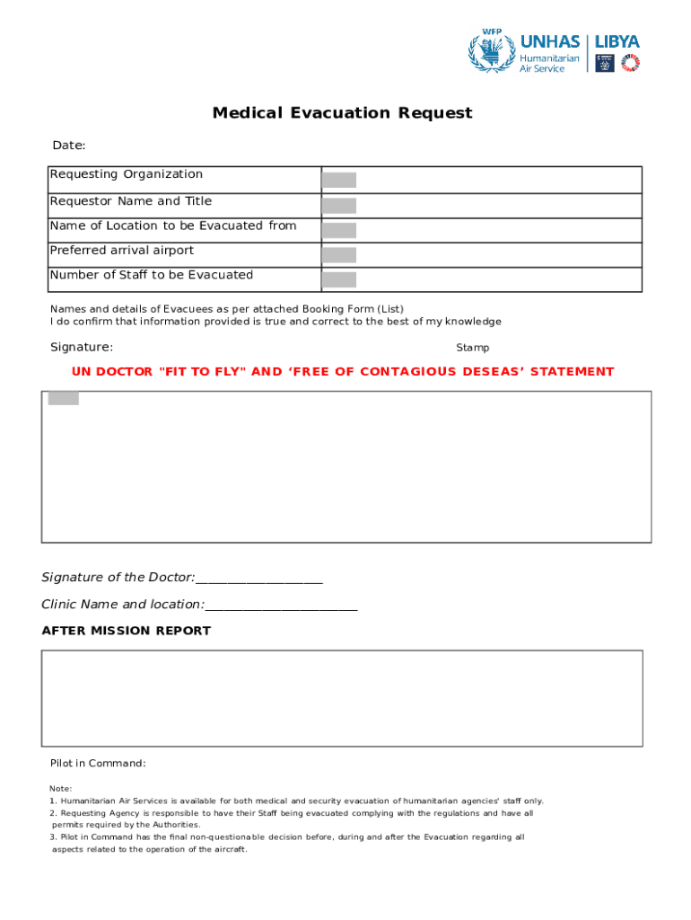 MEDEVAC NEW.xls Doc Template | pdfFiller