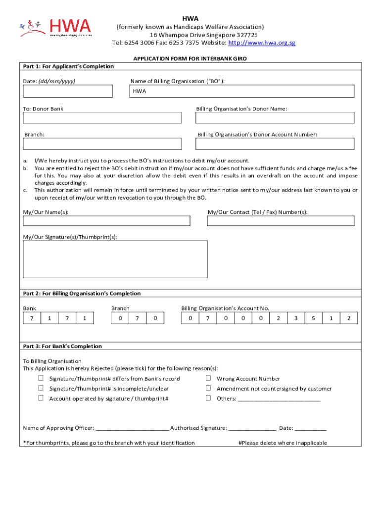 Fillable Online hwa org application form for course transport subsidy Fax Email Print - pdfFiller