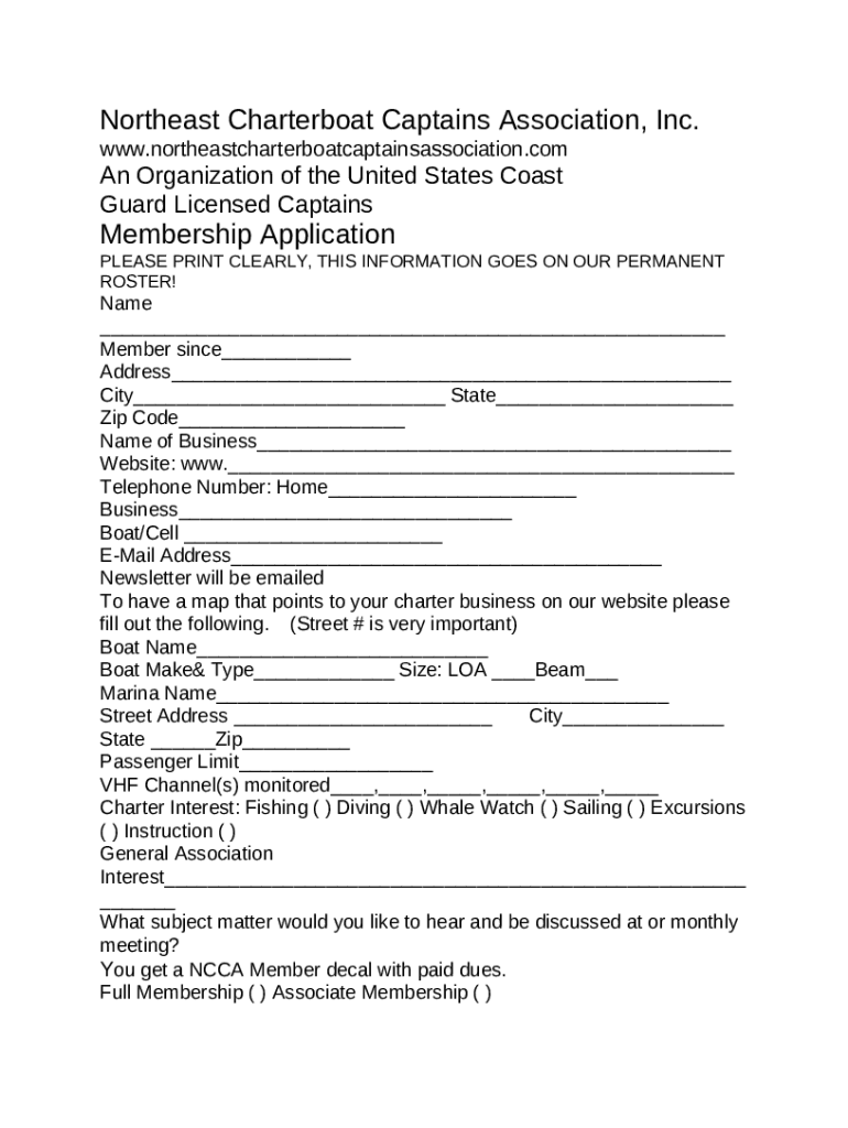 Party/Charter Boat Permit Application - New York State Doc Template ...