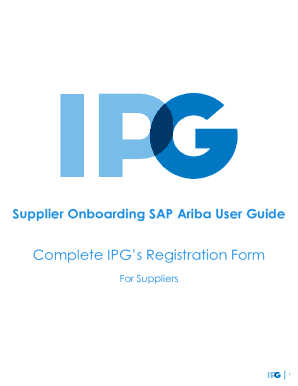 Fillable Online Supplier Onboarding Ariba User Guide Create an ... Fax Email Print - pdfFiller