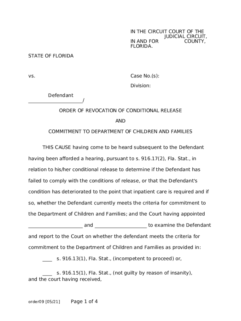 Florida's 2nd Judicial CircuitMental Health List of Orders Doc Template ...