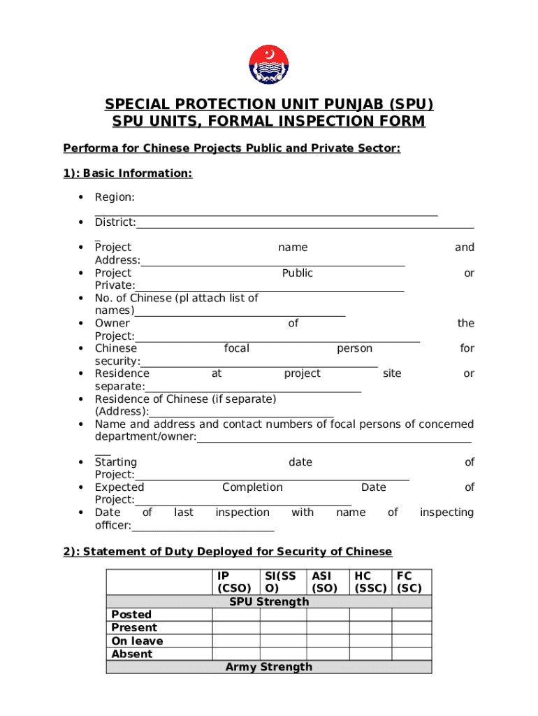 Specialized Protection Unit Doc Template | pdfFiller