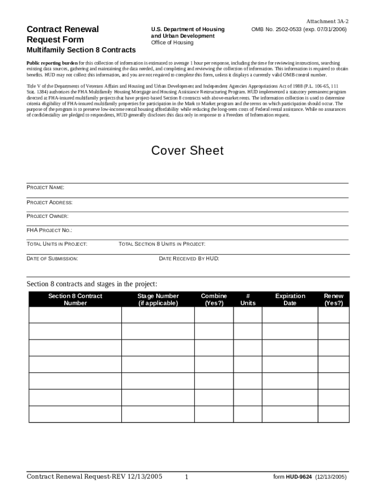Multifamily Housing - Section 8 Expiring Contracts - HUD Doc Template ...