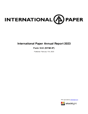 Fillable Online International Paper Co (IP) SEC Filing 10-K Annual Report ... Fax Email Print ...