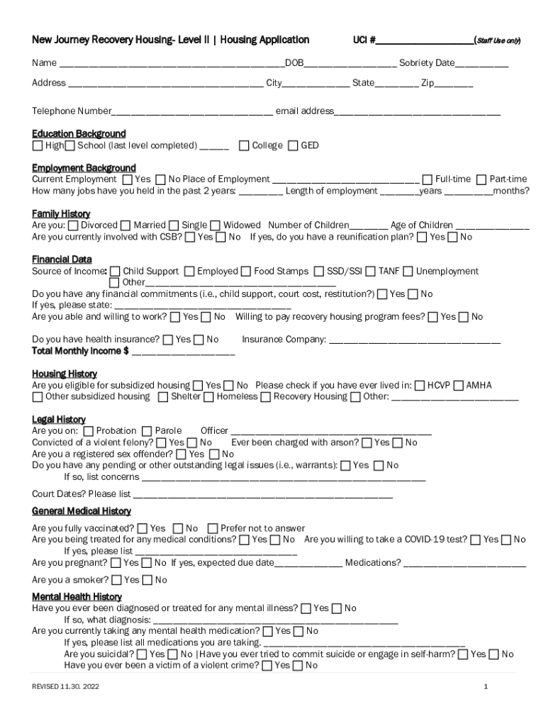 Fillable Online Supportive-Housing-Application-Form-2021- ... Fax Email ...