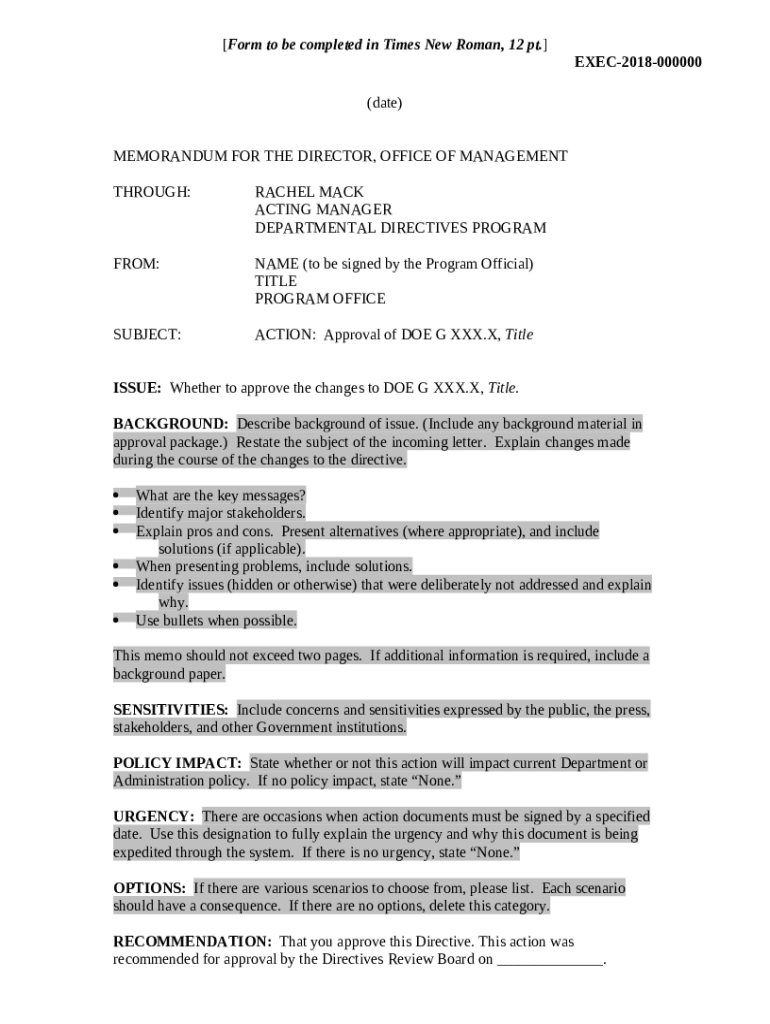Office of Management and Budget Releases Draft ... Doc Template | pdfFiller
