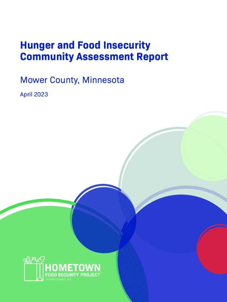 Fillable Online Hunger and Food Insecurity Community Assessment Report ...
