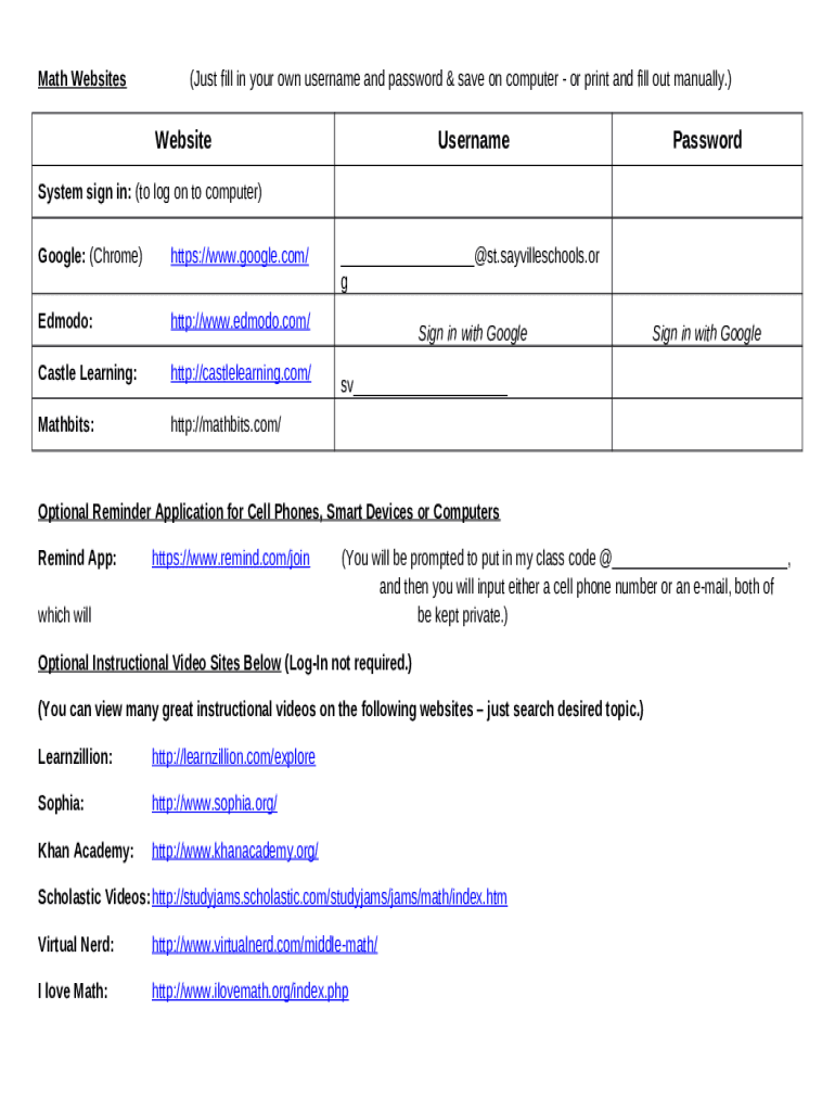 Save and fill passwords in your browser Doc Template | pdfFiller
