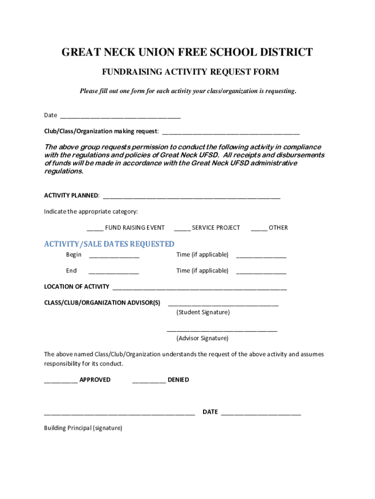 Fillable Online Please fill out one form for each activity your class ...