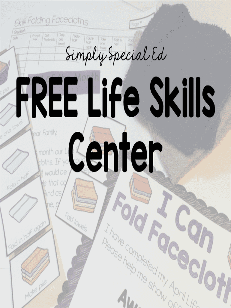 Fillable Online Life Skills Centers: Year Long for Special Education ...
