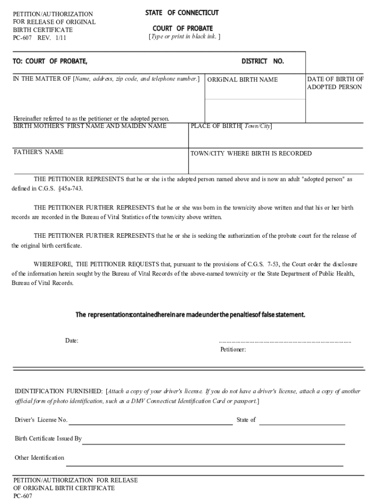 Fillable Online Information Sheet for Petition to Obtain Original Unsealed/ ... Fax Email Print ...